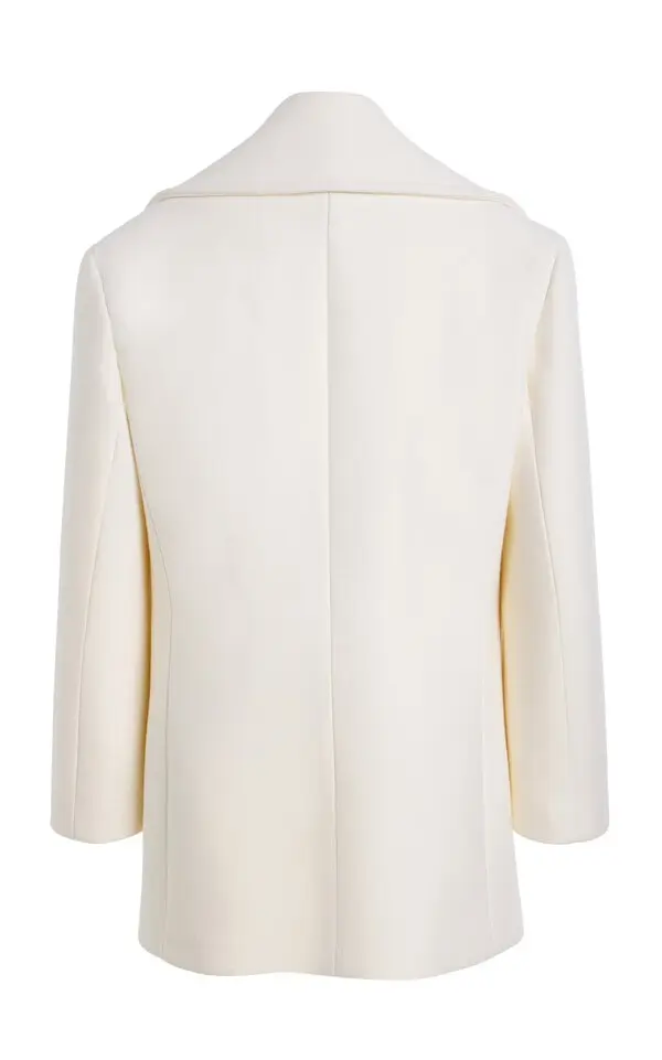 Michael Kors Double-breasted Virgin-wool Peacoat - Ivory
