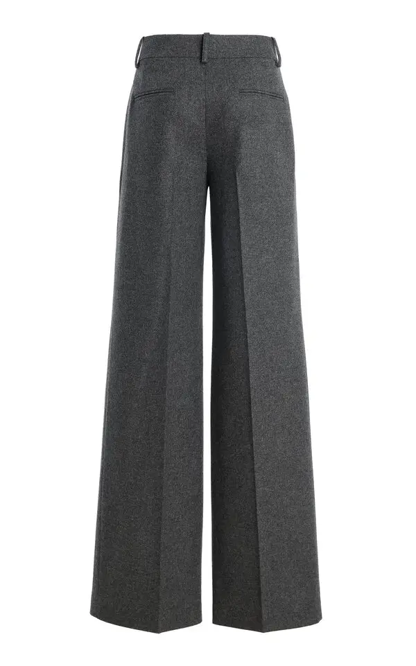 Michael Kors Pleated Virgin-wool Straight-leg Trousers