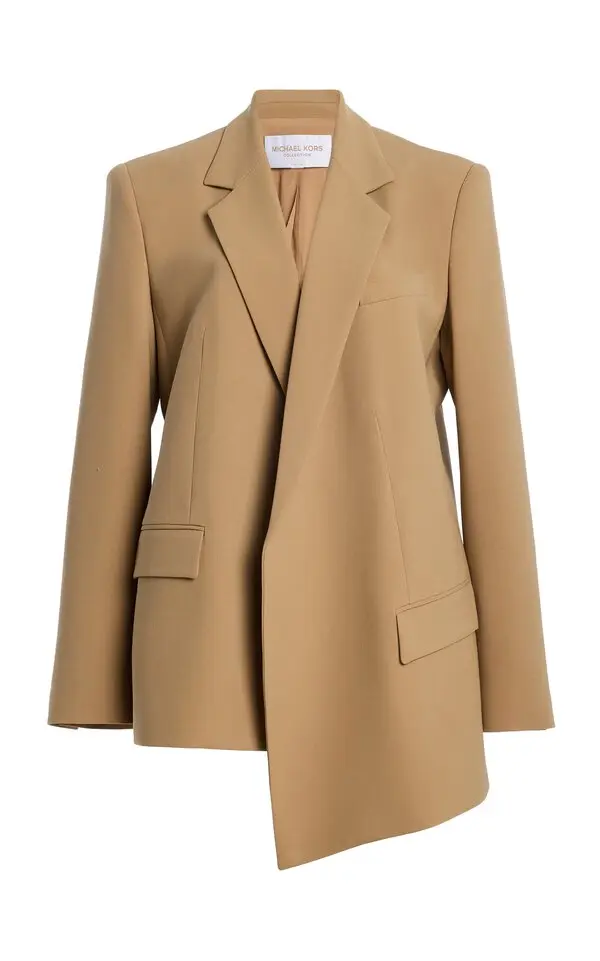Michael Kors Asymmetric Wool-blend Blazer