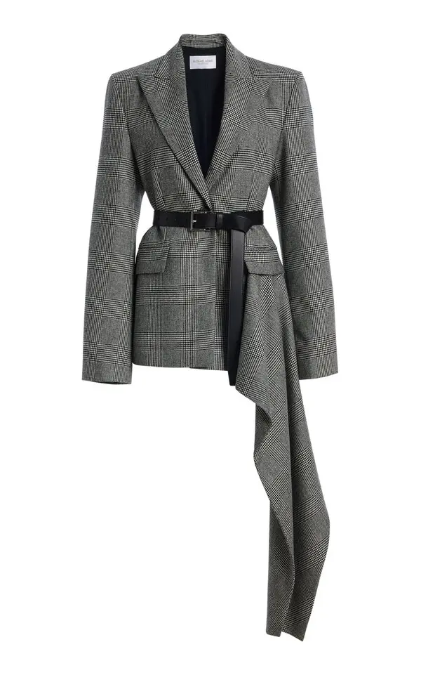 Michael Kors Belted Wool-blend Blazer