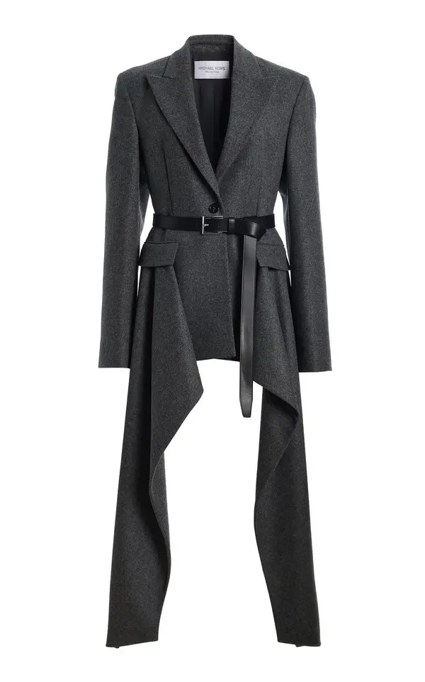 Michael Kors Belted Virgin-wool Blazer