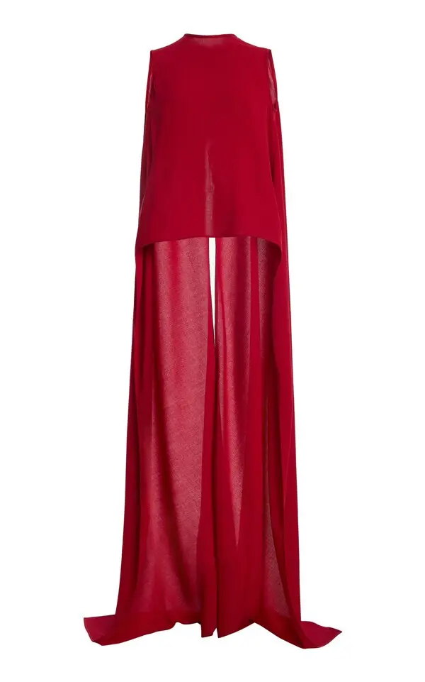 Michael Kors Sleeveless Virgin-wool Top - Red