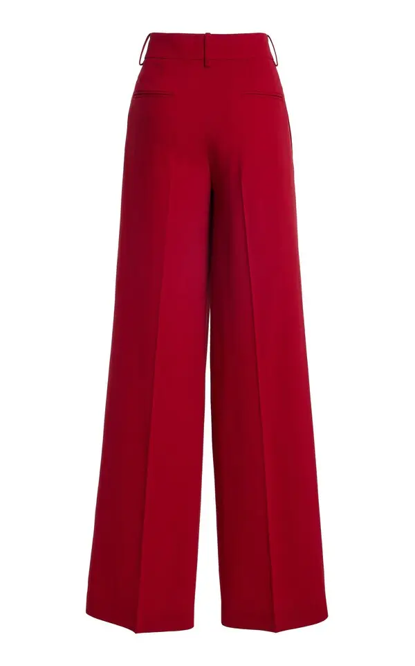Michael Kors Pleated Wide-leg Pants - Red