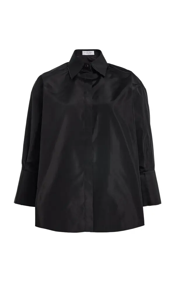 Michael Kors Frayed Silk Shirt