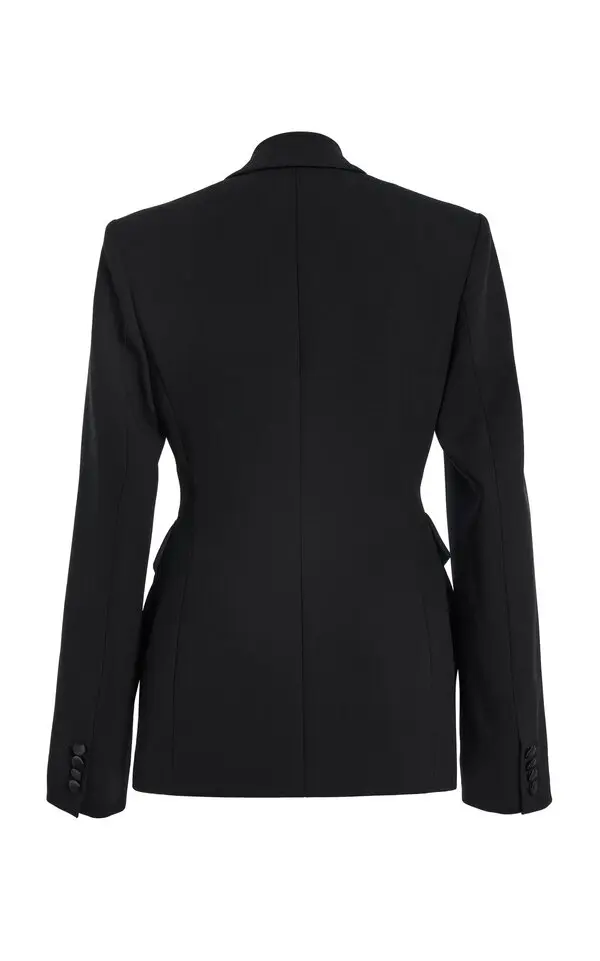 Michael Kors Draped Wool-blend Tuxedo Blazer