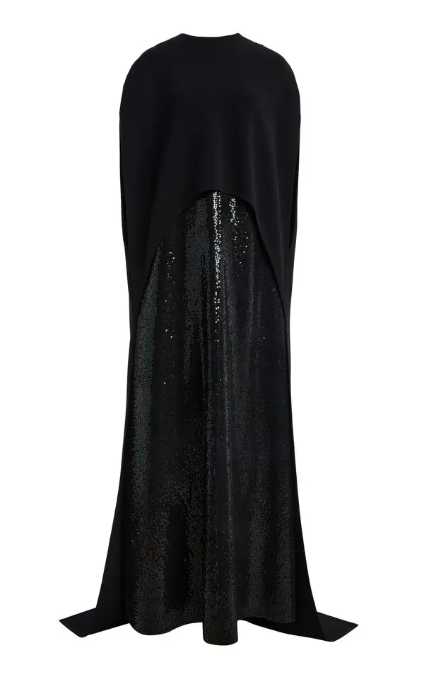 Michael Kors Cape Wool-blend Gown