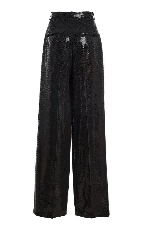 Michael Kors Sequined Pleated Wide-leg Pants