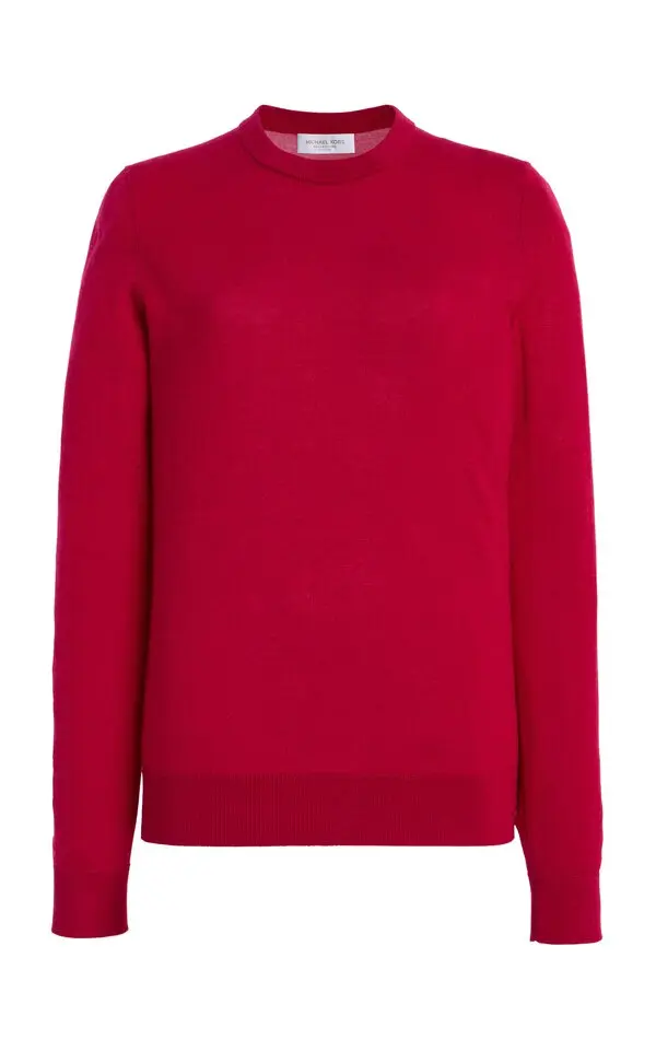 Michael Kors Crew-neck Wool-blend Sweater - Red