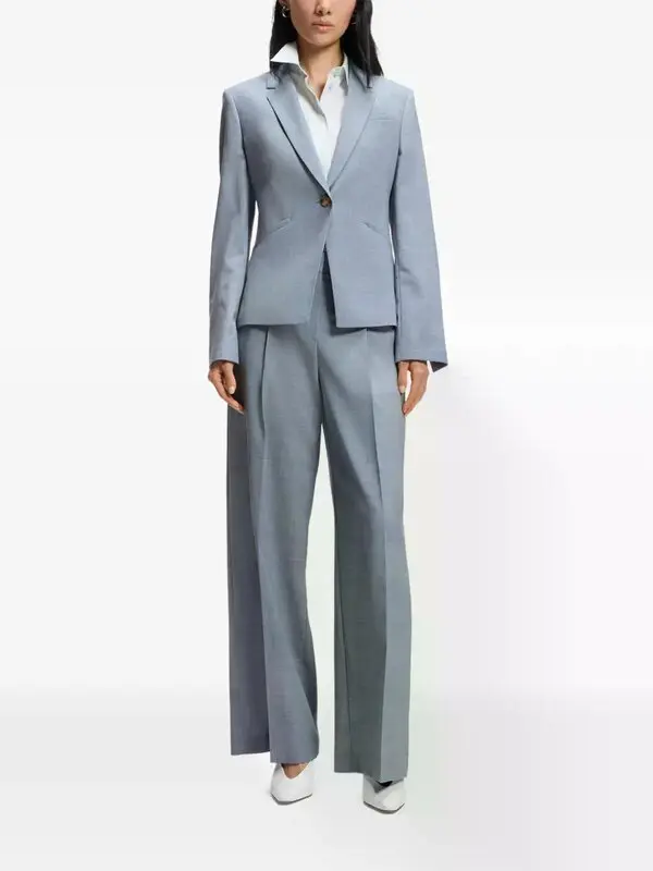 BOSS Notched-lapel Single-button Blazer - Blue