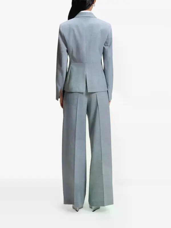 BOSS Notched-lapel Single-button Blazer - Blue