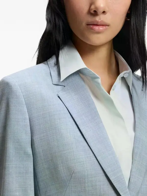 BOSS Notched-lapel Single-button Blazer - Blue