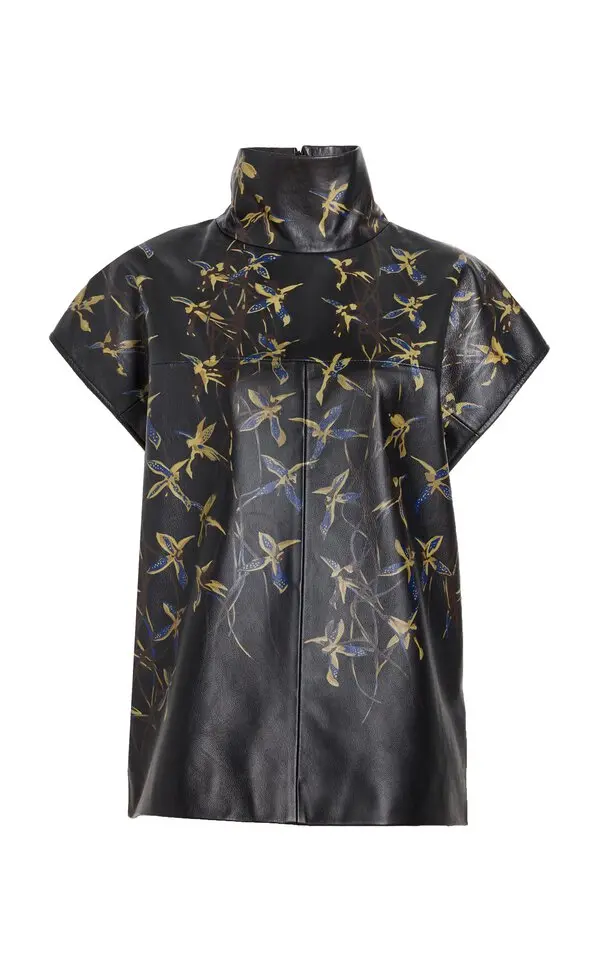 Proenza Schouler Clotilde Painted Leather Top
