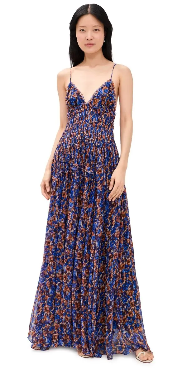 Ulla Johnson Atrani Sleeveless Silk Gown - Violet