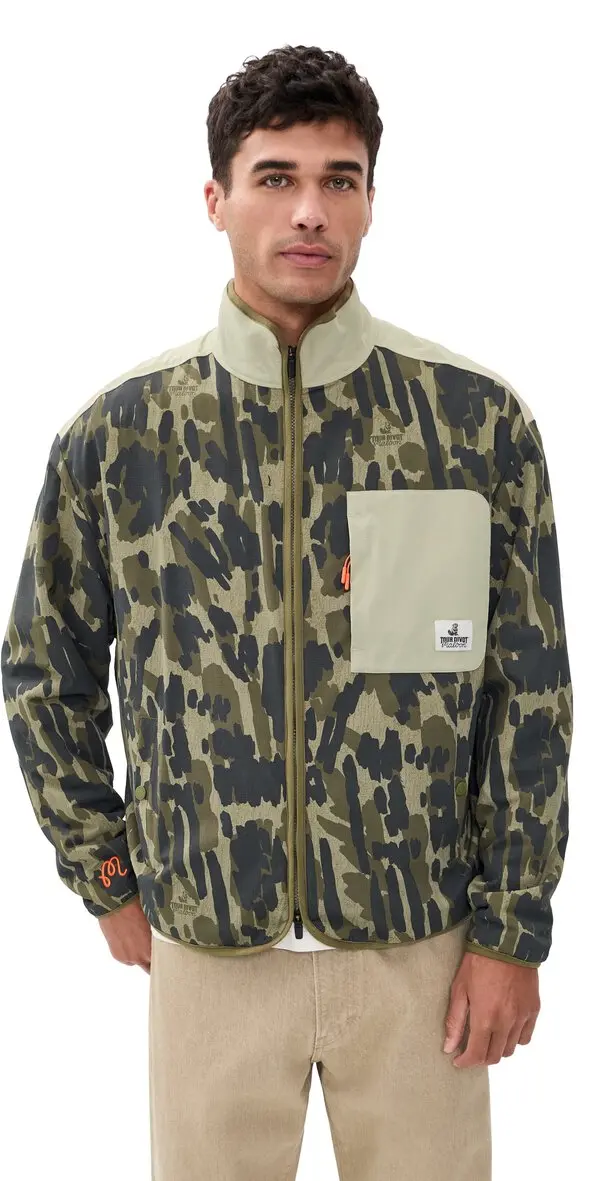 MALBON Tour Divot Camo Sherpa Jacket