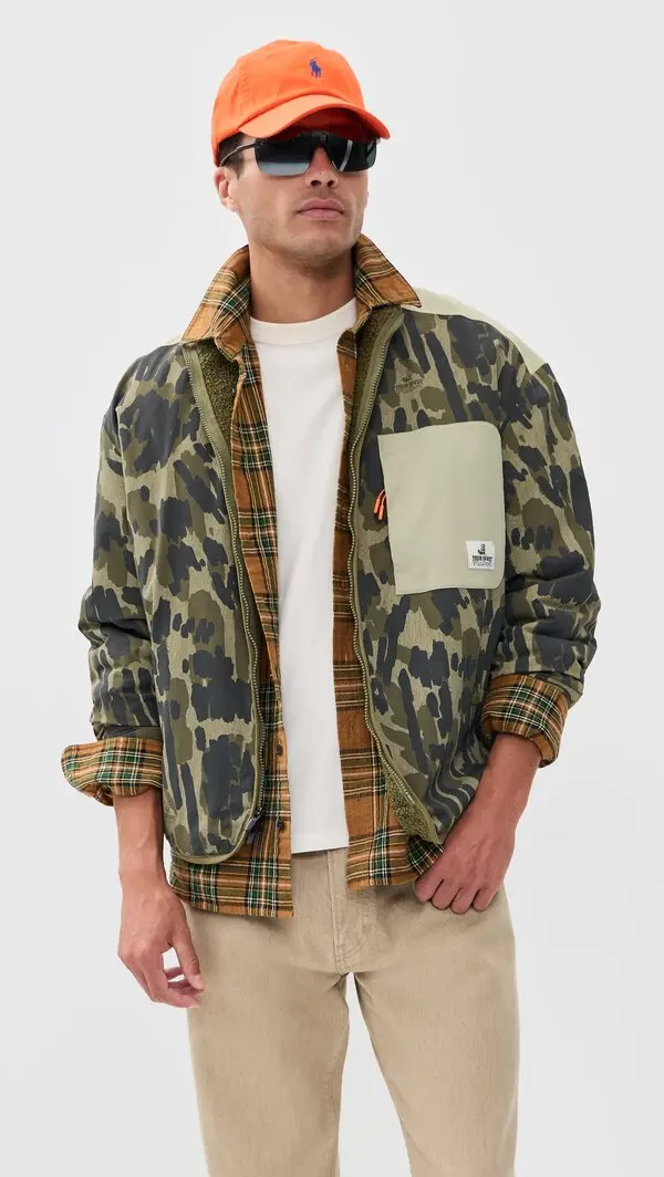 MALBON Tour Divot Camo Sherpa Jacket