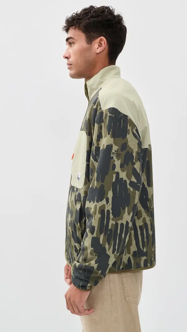 MALBON Tour Divot Camo Sherpa Jacket