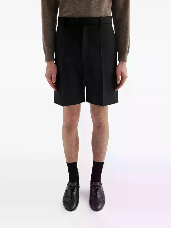 JIL SANDER Straight Leg Canvas Shorts