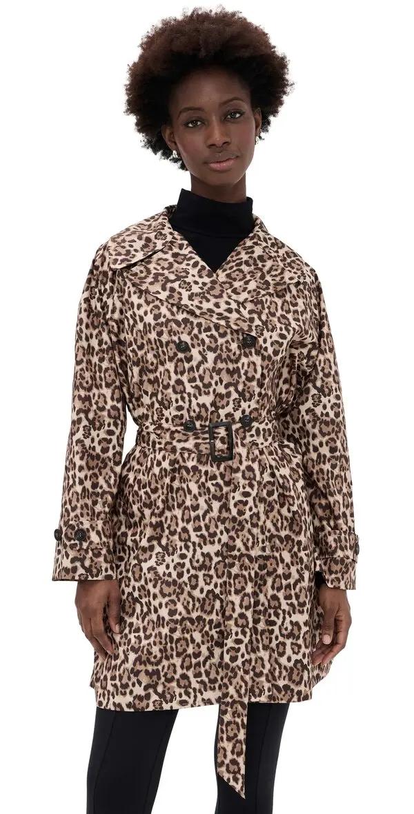 SAVE THE DUCK Tecla Trench Coat - Leopard