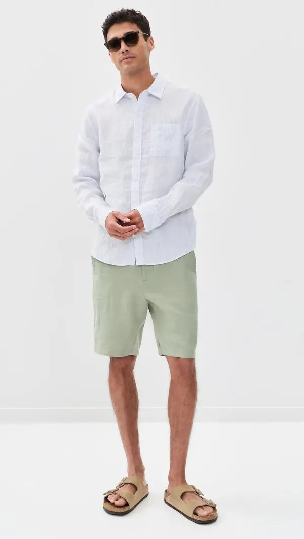 Vince Drawstring Hemp Shorts