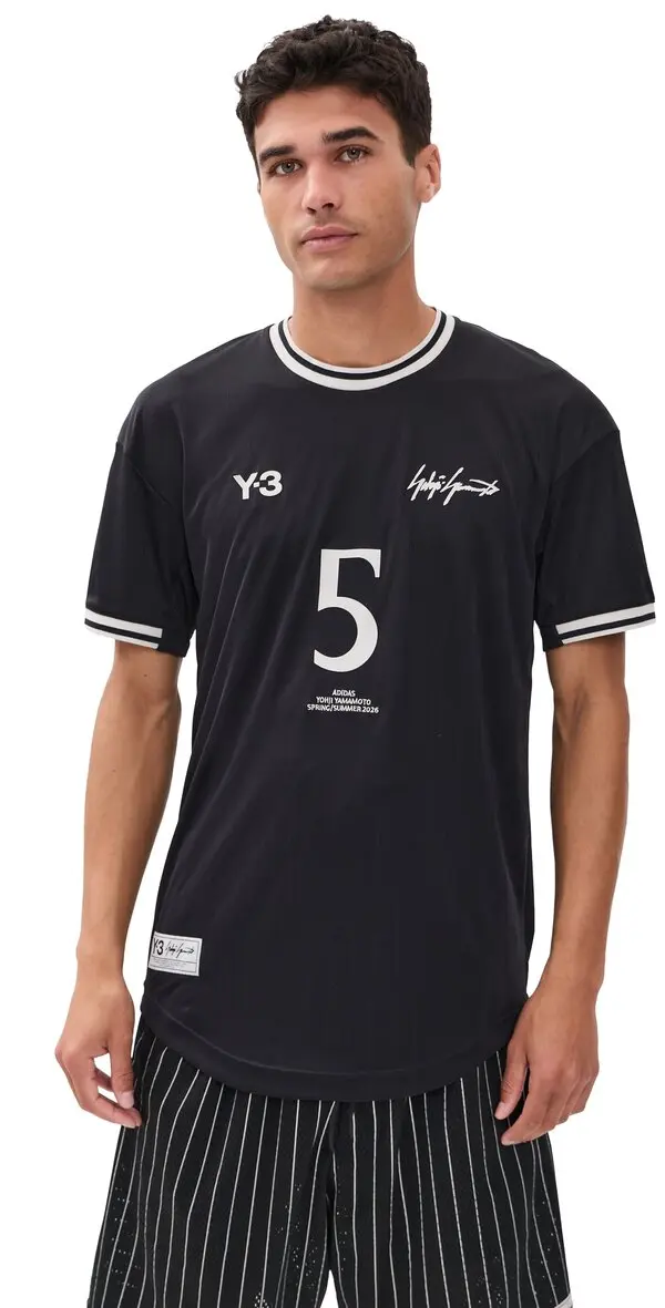 Y3 Elite 5 Football Tee - Black