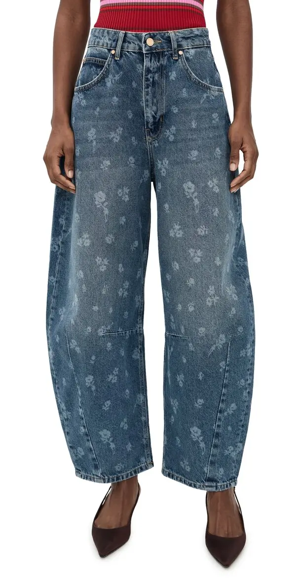 Essentiel Antwerp Floral Barrel Leg Jeans