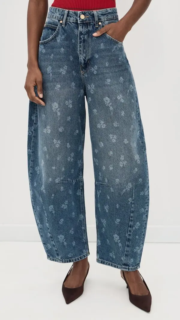 Essentiel Antwerp Floral Barrel Leg Jeans