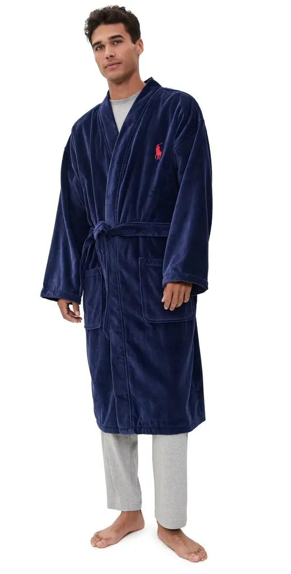 Polo Ralph Lauren Terry Velour Robe - Cruise Navy