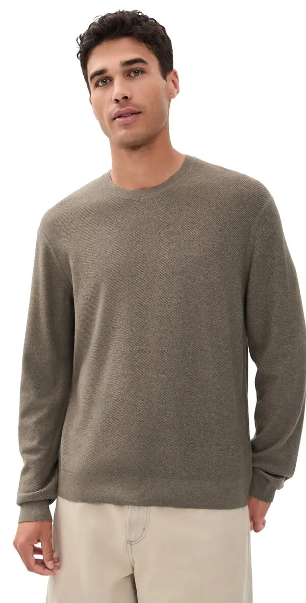 Theory Riland Crew Neck Sweater - Morel Melange