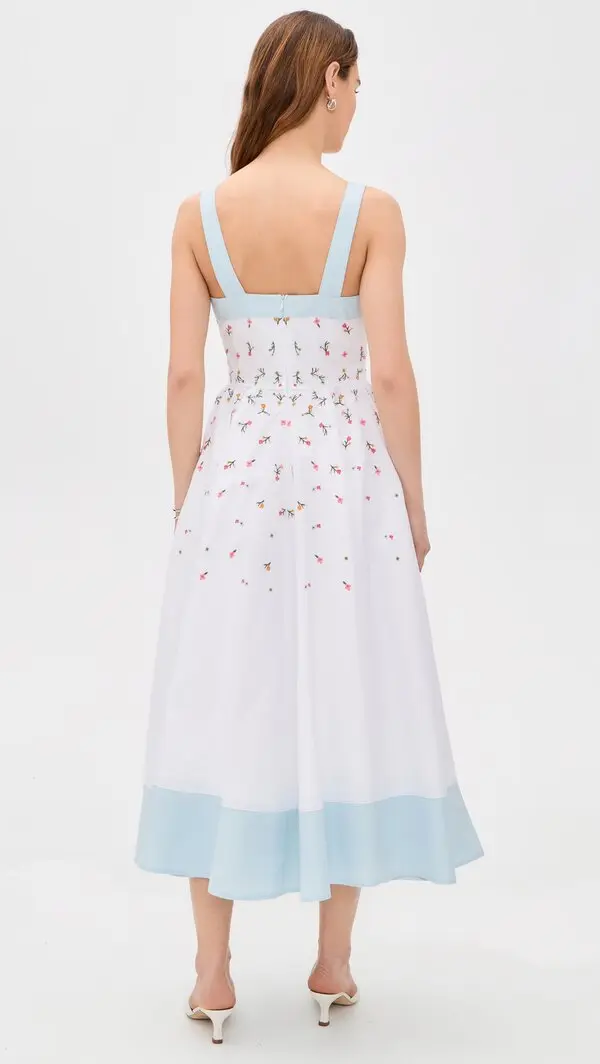 Fanm Mon Rosita Dress With Floral Embroidery