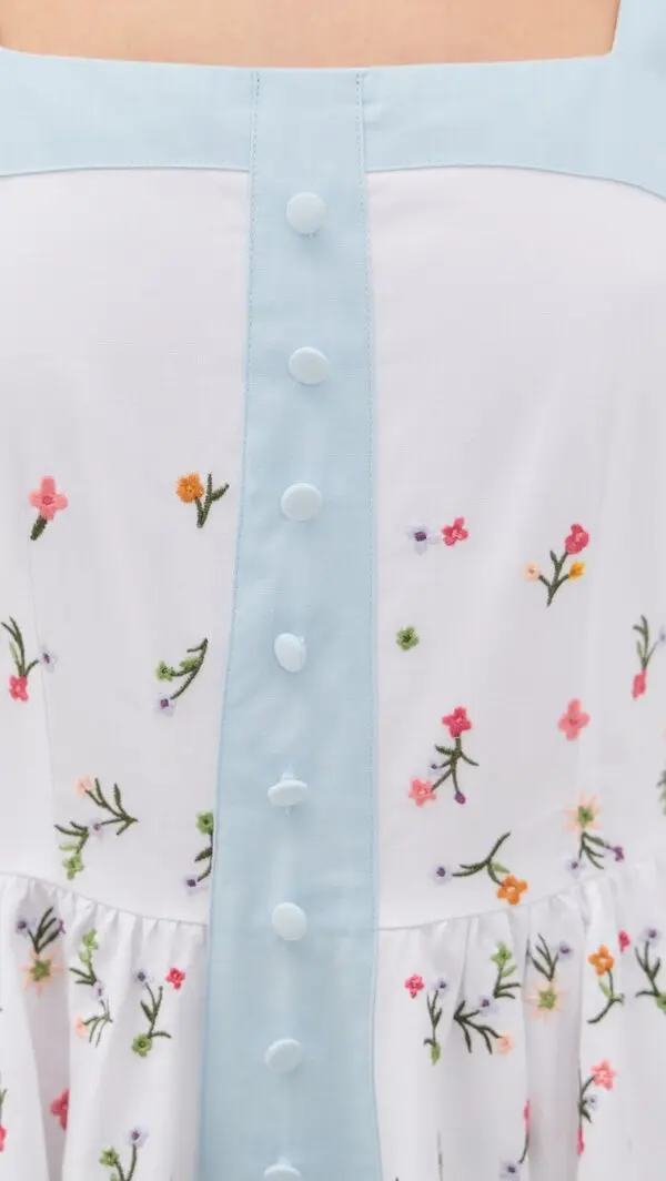 Fanm Mon Rosita Dress With Floral Embroidery