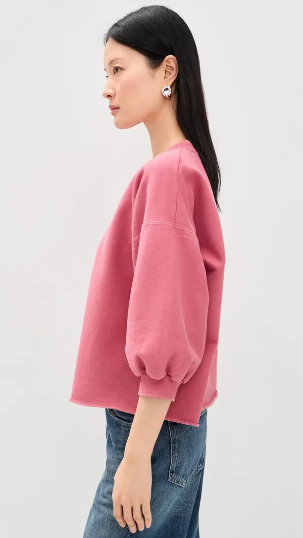 Rachel Comey Fleece Backed Pullover Sweatshirt - Rosebud