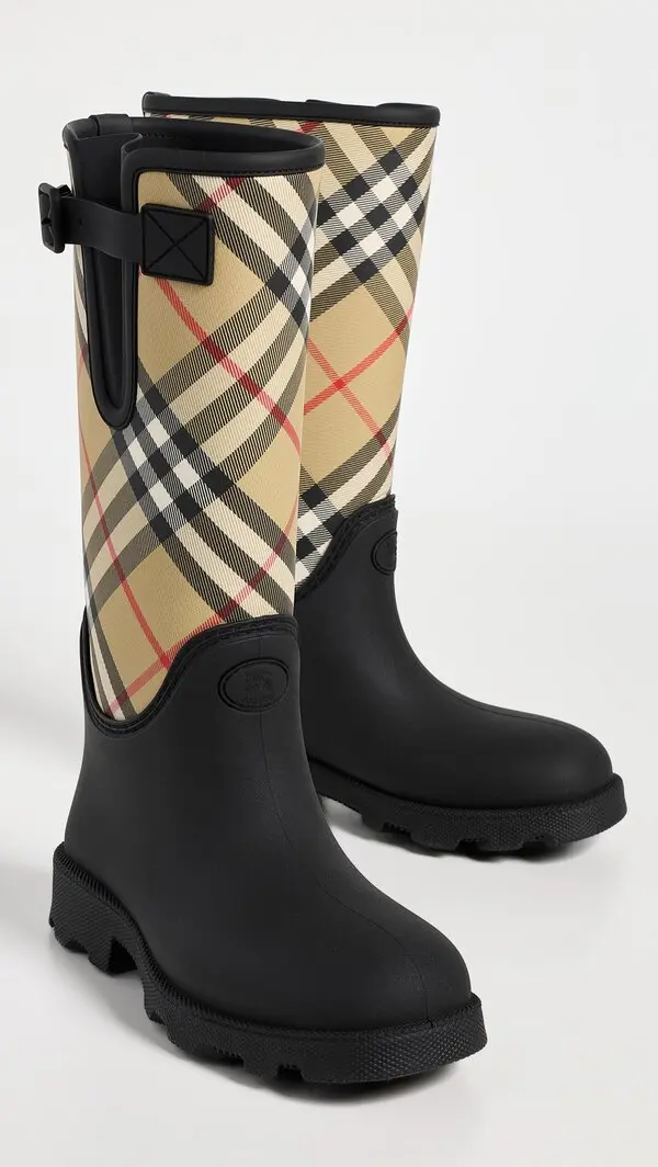 Burberry Rubber Marsh Stamp High Boots