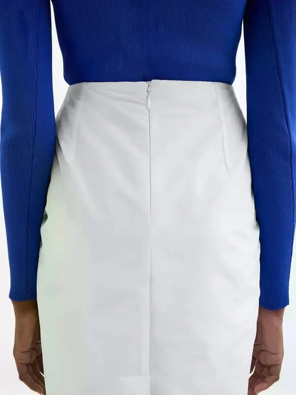 JIL SANDER Technical Faille Midi Skirt