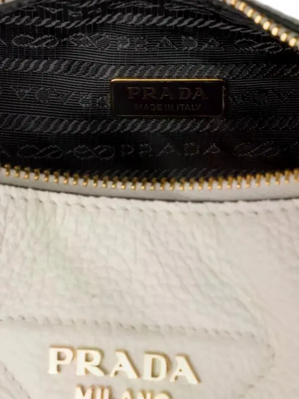 Prada Small Leather Shoulder Bag - Neutrals