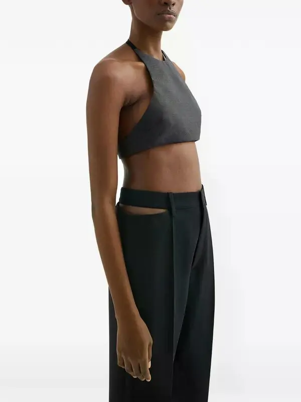 JIL SANDER Poplin Halter Top - Grey