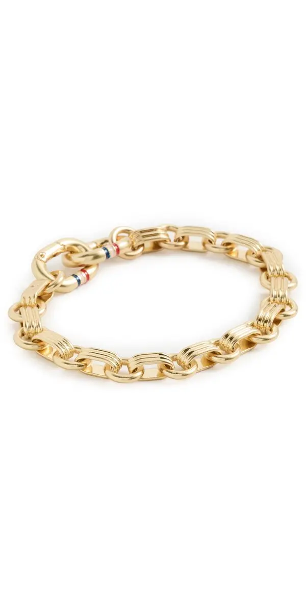 Clare V. Le Story Chain Bracelet - Vintage Gold