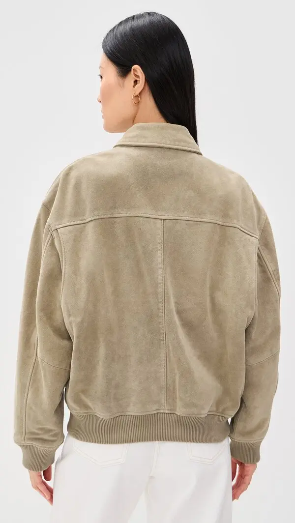 Citizens Of Humanity Vivienne Suede Jacket - Deep Olive