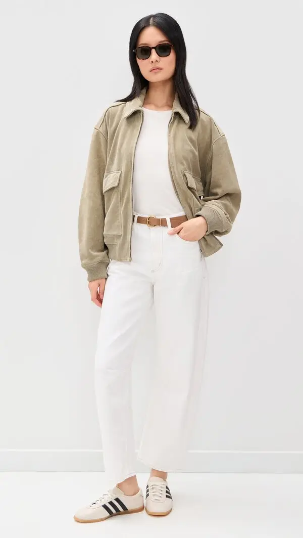 Citizens Of Humanity Vivienne Suede Jacket - Deep Olive