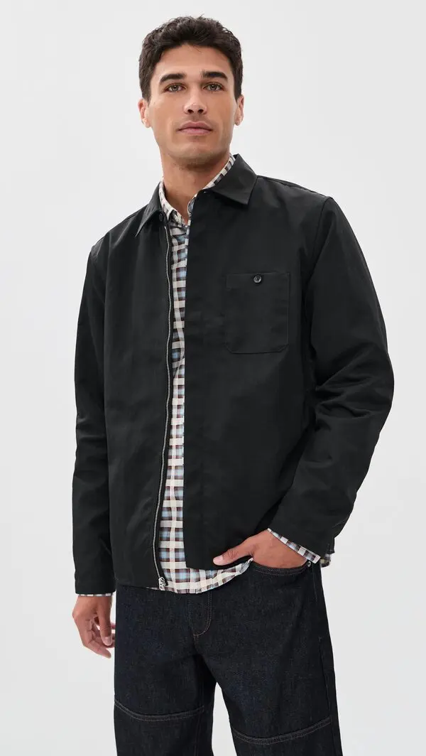 Rag & Bone Karl Nylon Zip Shirt Jacket