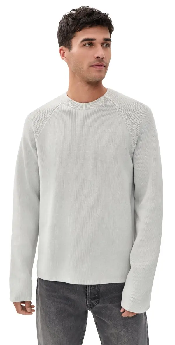 Theory Washed Crew Neck Sweater - Washed Vapor