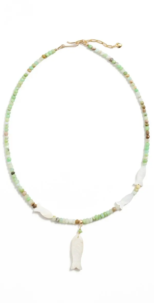 Brinker & Eliza Puglia Necklace - Green Opal