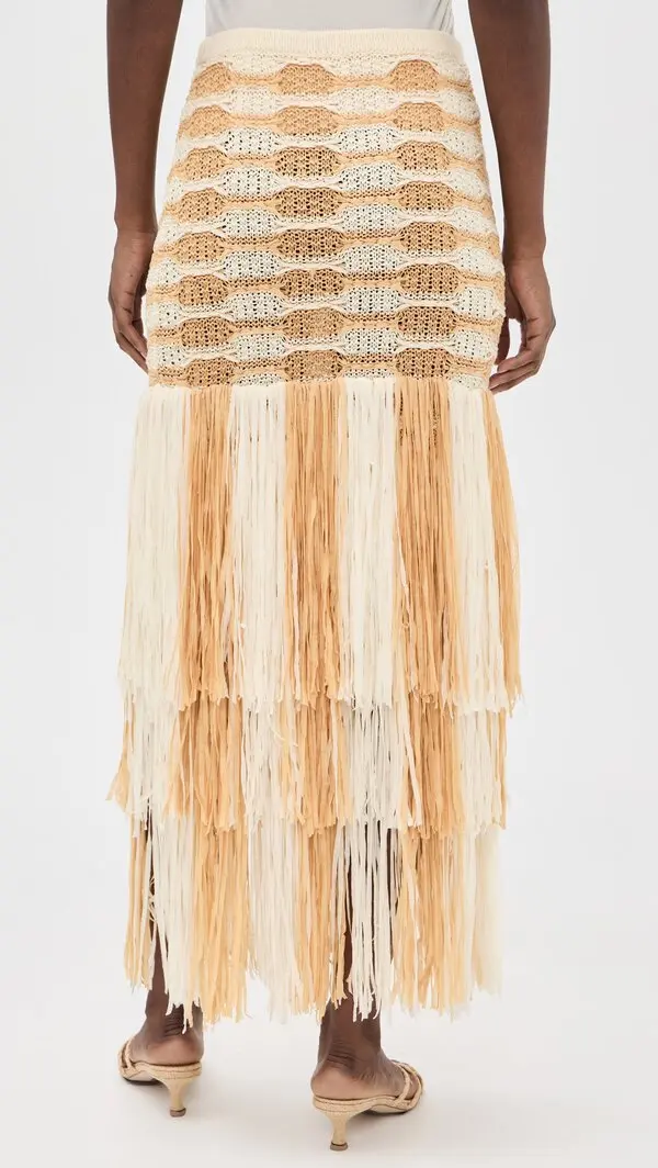 Ulla Johnson Giulietta Fringe Knit Skirt