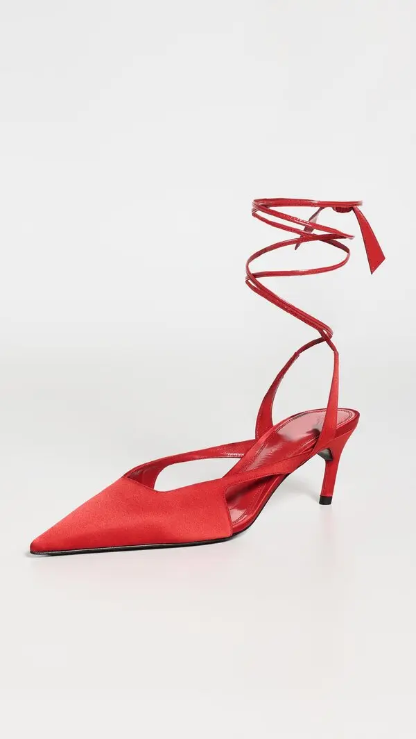 Attico Diane 55mm Slingback Heels - Red