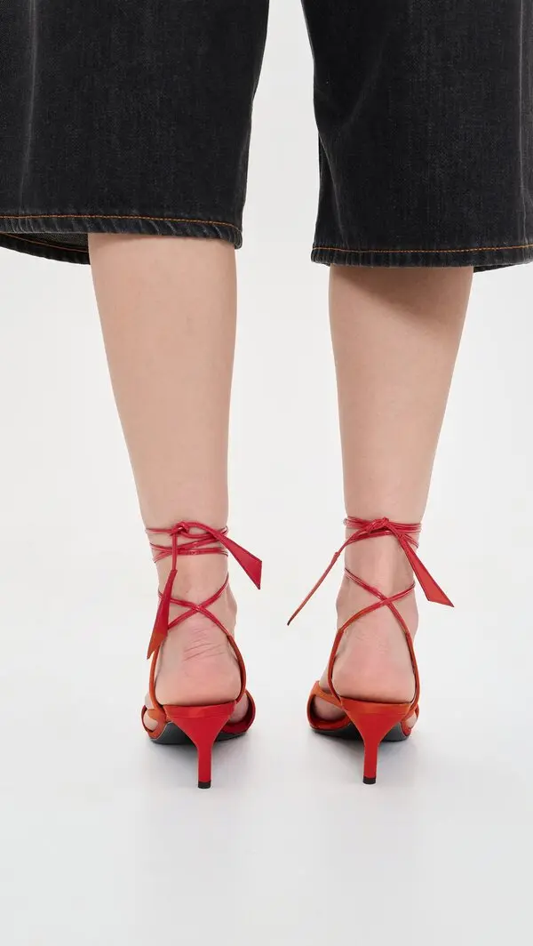 Attico Diane 55mm Slingback Heels - Red
