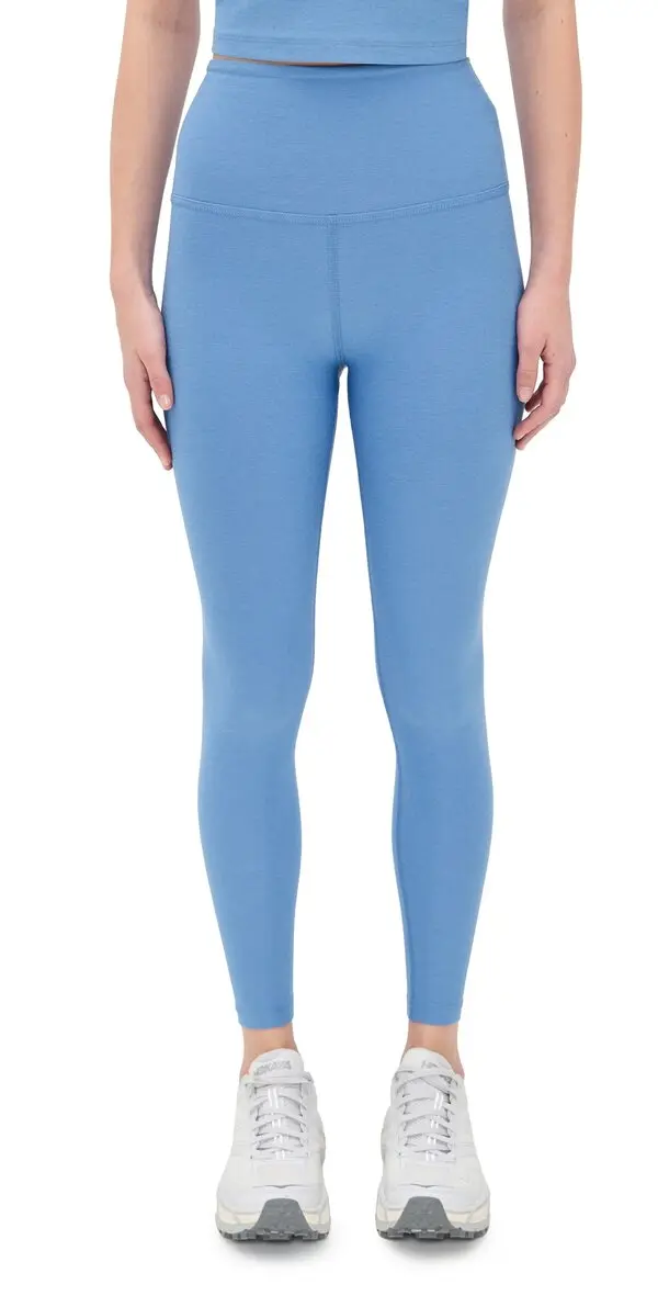 Beyond Yoga Spacedye Midi Leggings - Wild Flower Blue Heather