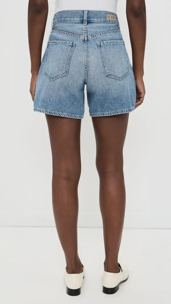 LE JEAN Frida High-rise Denim Shorts