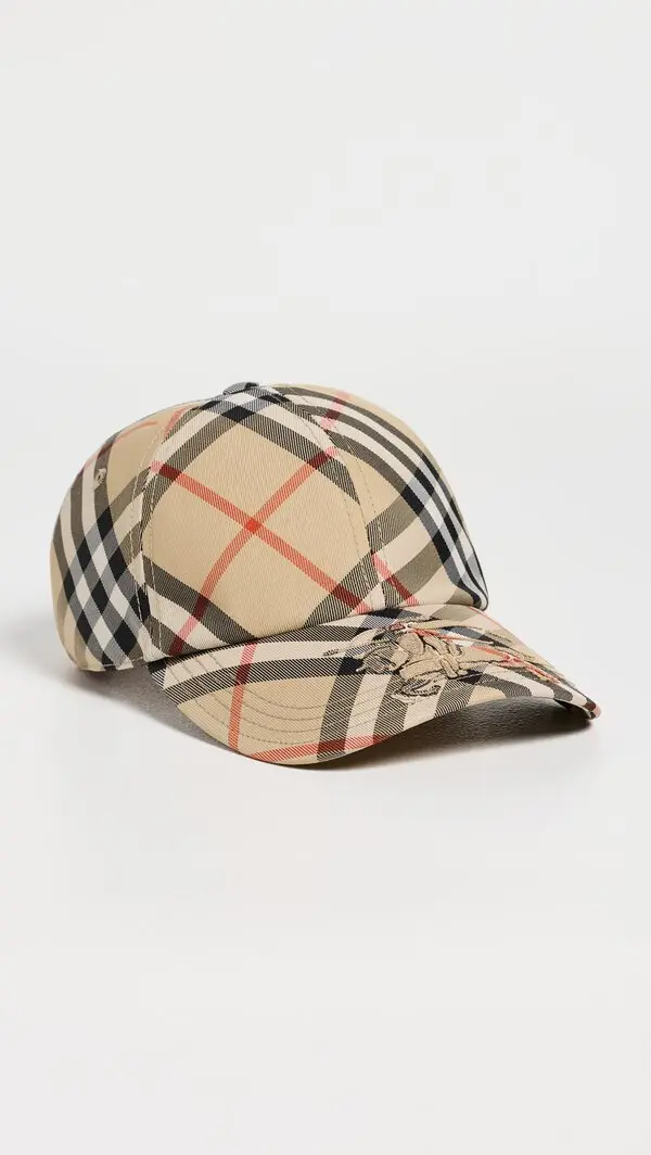 Burberry Check Twill Baseball Cap