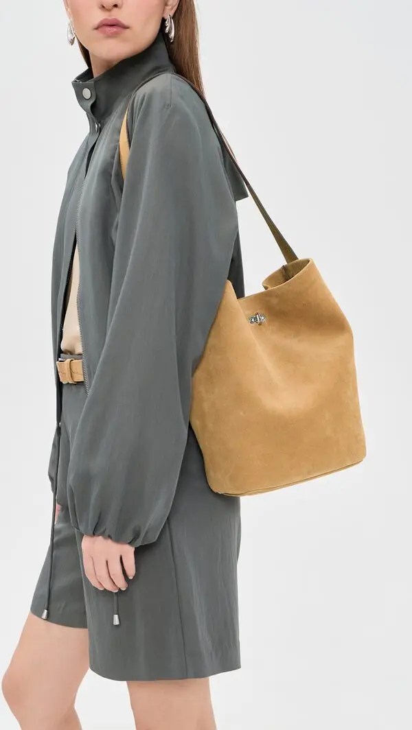 Tory Burch Suede Slim Bucket Bag