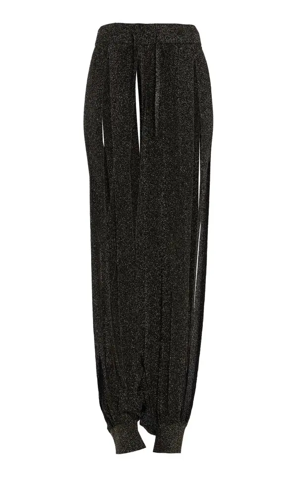 ZANKOV Theodorine Spliced Wide-leg Pants - Black