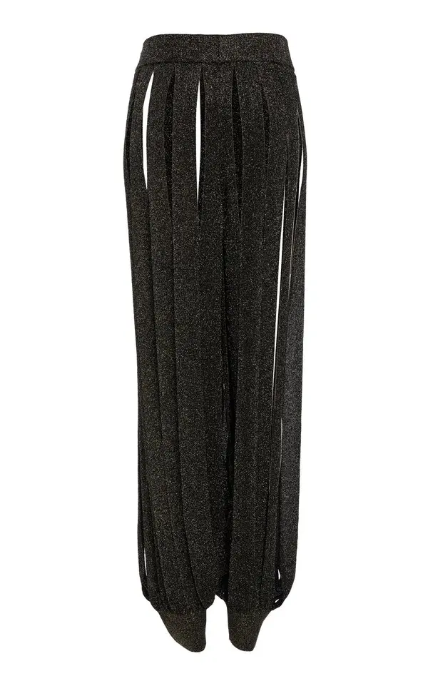 ZANKOV Theodorine Spliced Wide-leg Pants